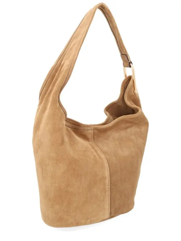 Michael Kors Leather Hobo Bag - Beige