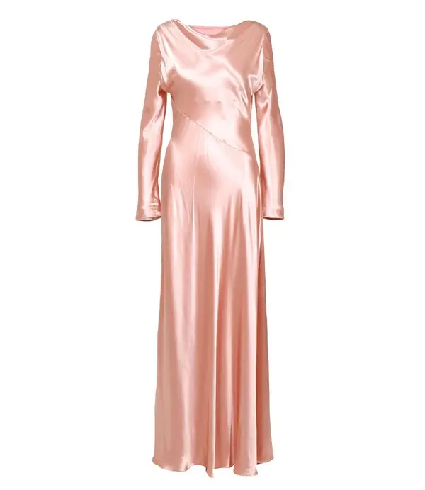 Alberta Ferretti Satin Long Dress