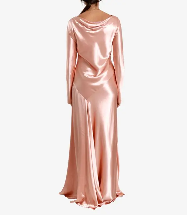 Alberta Ferretti Satin Long Dress
