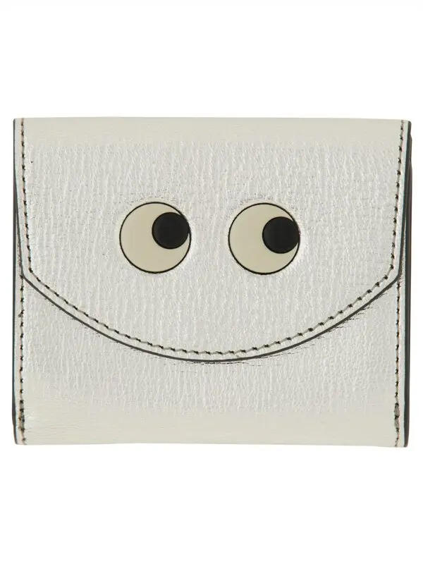 ANYA HINDMARCH Trifold Mini 'eyes' Wallet - Silver