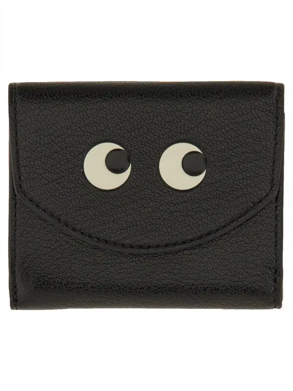 ANYA HINDMARCH Trifold Mini 'eyes' Wallet - Black