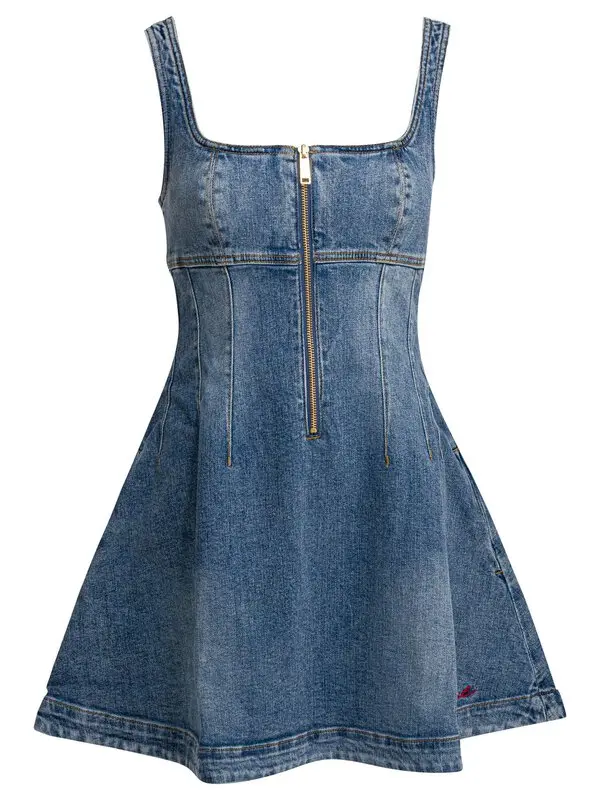 white christmas dresses Corset Cutie Denim Mini Dress main image 1