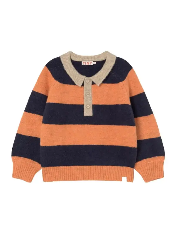 TINYCOTTONS Striped Knit Sweatshirt - Red