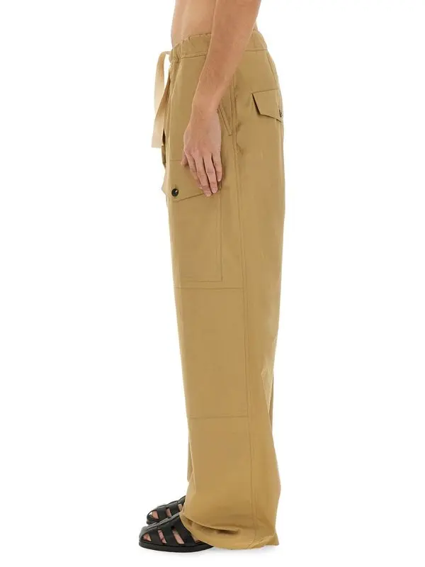 Dries Van Noten Cotton Trousers - Beige
