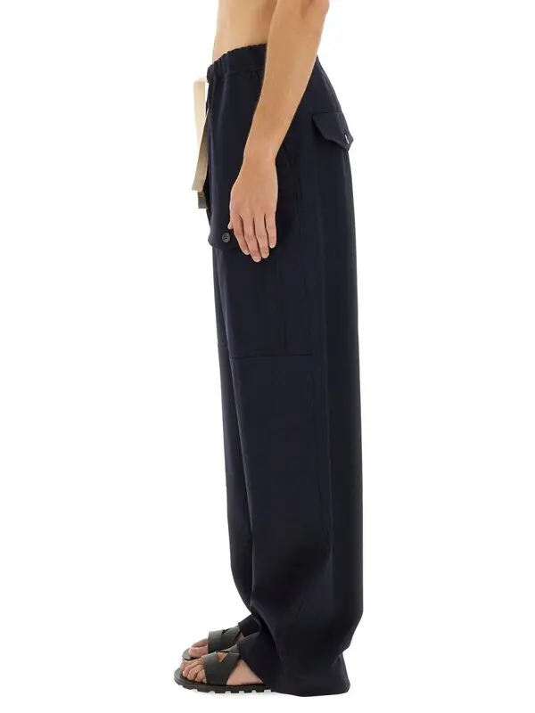 Dries Van Noten Cotton Trousers - Blue