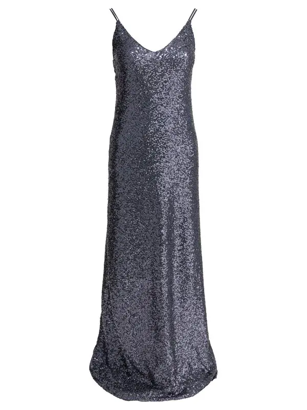SEMPER Sequin Embellished Long Dress - Grey