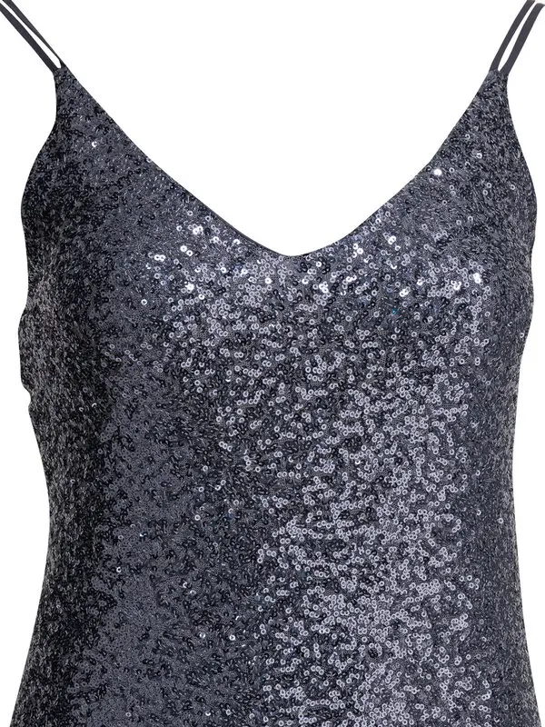 SEMPER Sequin Embellished Long Dress - Grey