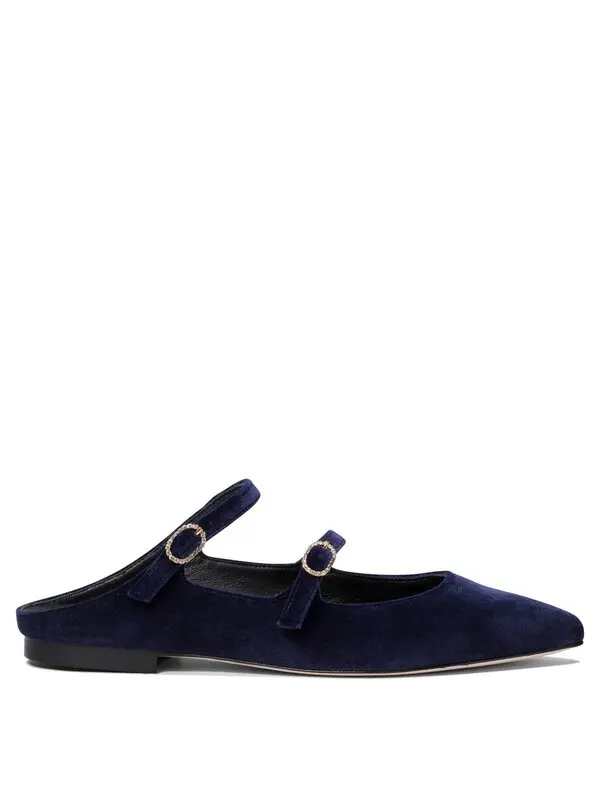AMATO DANIELE Velvet Loafers & Slippers - Blue