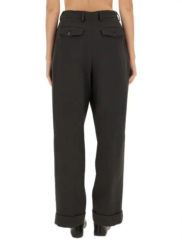 Dries Van Noten Plaid Wool Trousers