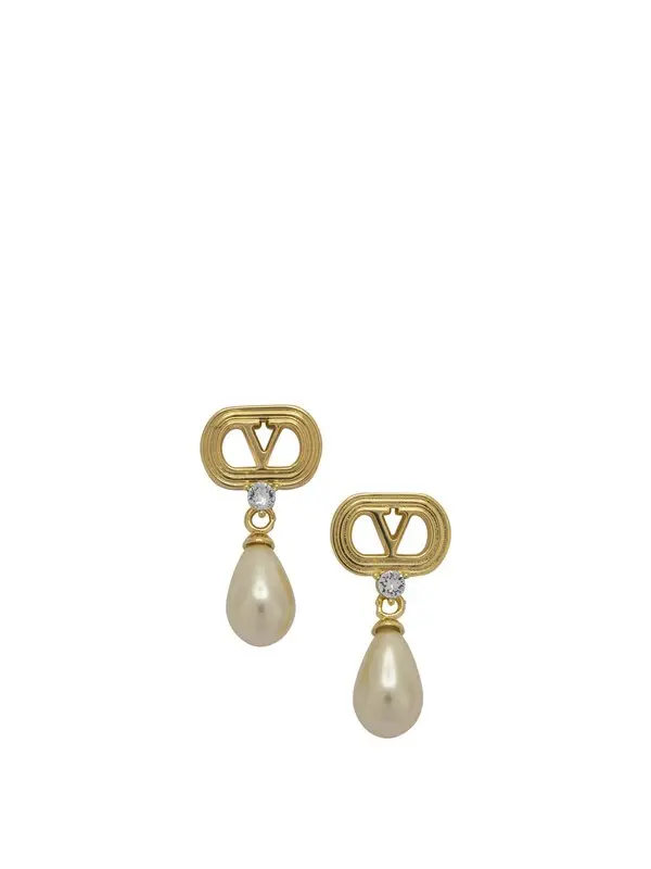 Valentino Garavani Ovalette Dangle Earrings - Gold