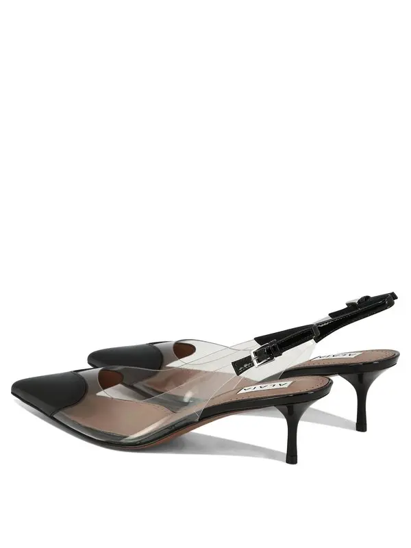 Alaïa Cœur 55 Mm Slingbacks - Black
