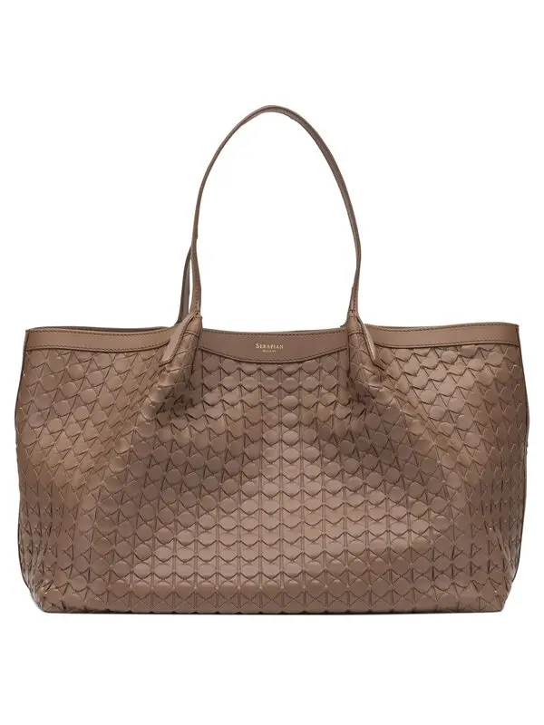 SERAPIAN Secret Large Shoulder Bag - Brown