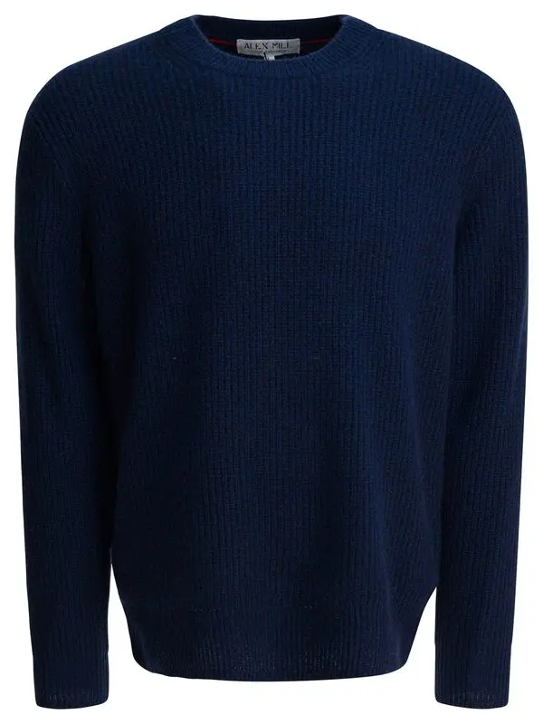 ALEX MILL Cashmere 'jordan' Sweater - Blue
