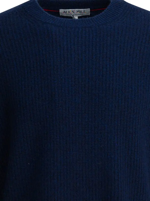 ALEX MILL Cashmere 'jordan' Sweater - Blue