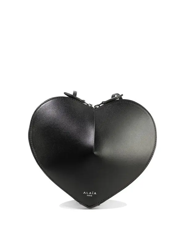 Alaïa Le Cœur' Leather Heart-shaped Bag - Black