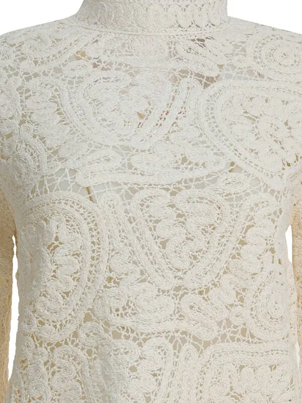 Loulou De Saison Perforated Silk 'wade' Sweater