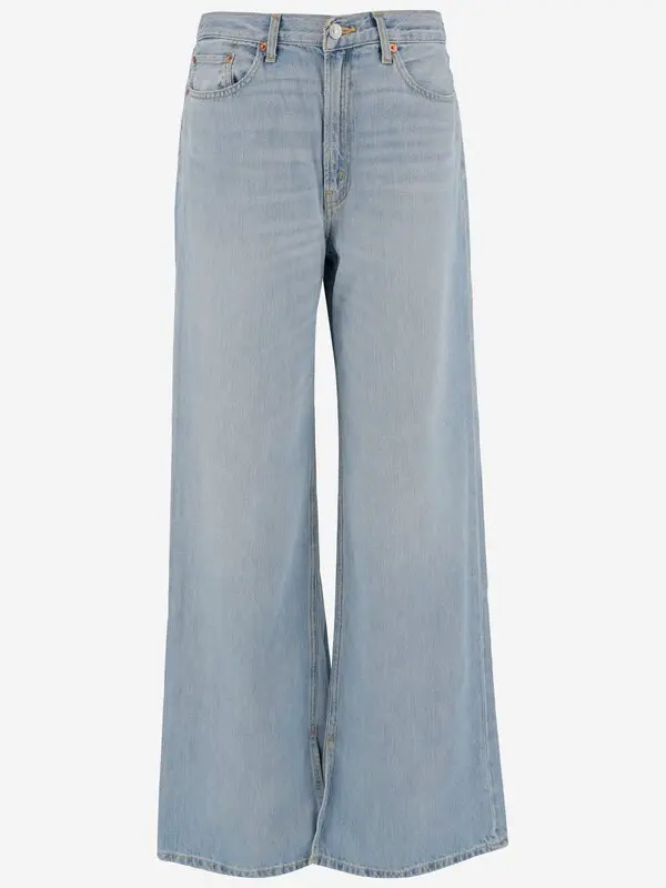 RE/DONE Cotton And Lyocell Wide Leg Jeans