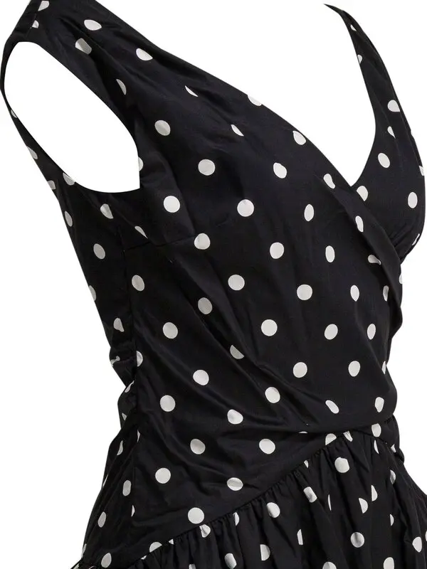 SELF-PORTRAIT Polka Dot Flared Dress