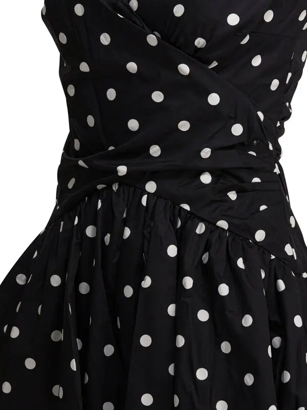 SELF-PORTRAIT Polka Dot Flared Dress
