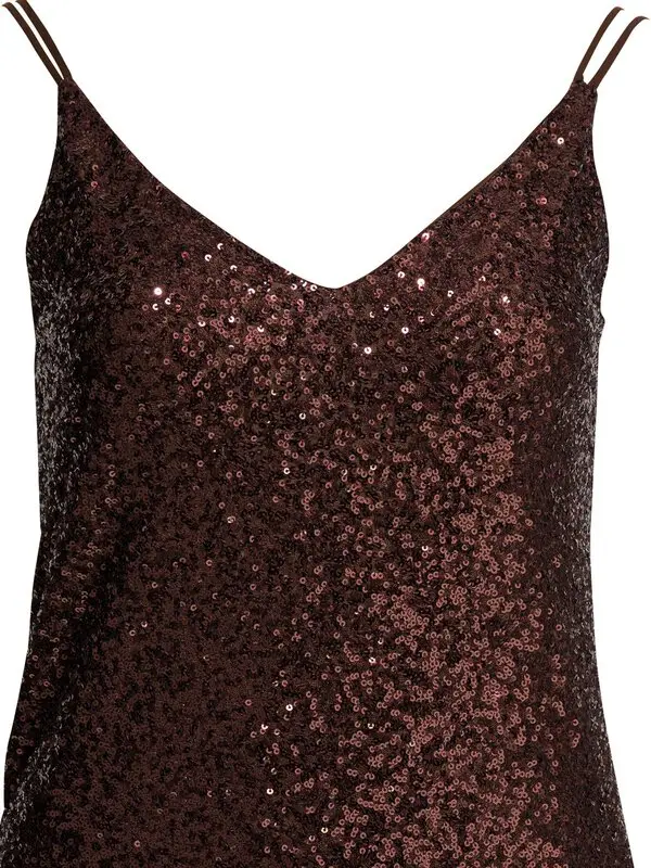SEMPER Sequin Maxi Dress - Brown