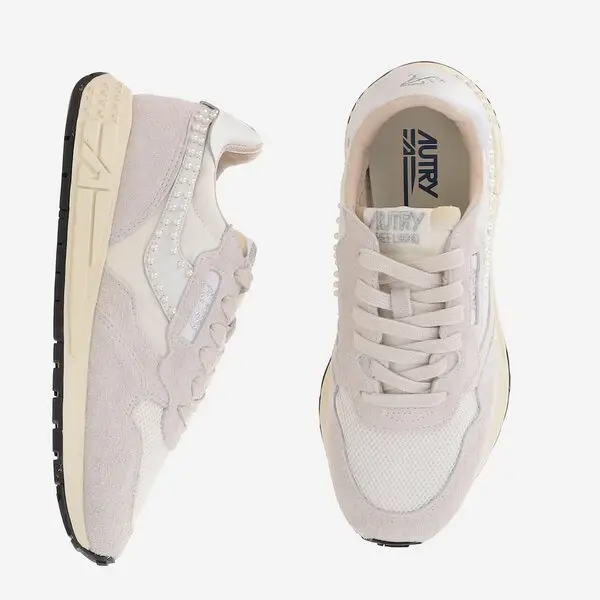 AUTRY Reelwind Low Nylon And Suede Sneakers - White