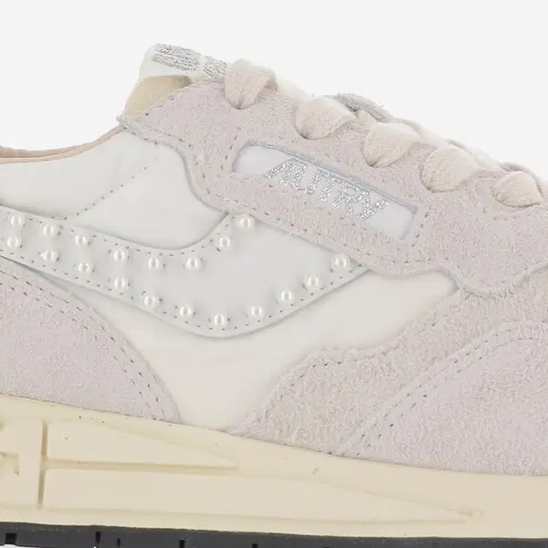 AUTRY Reelwind Low Nylon And Suede Sneakers - White