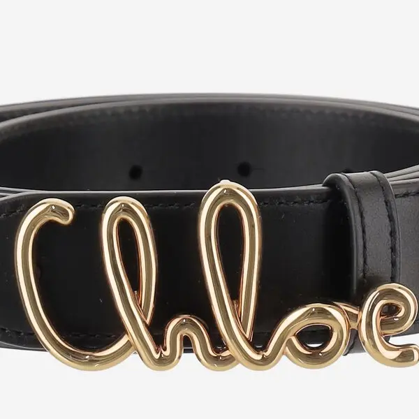 Chloé Iconic Leather Belt - Black