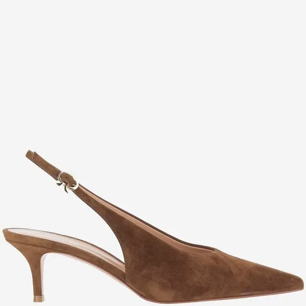 GIANVITO ROSSI Robbie Suede Slingbacks