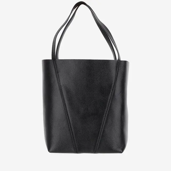Chloé Spin Tote Bag In Leather - Black