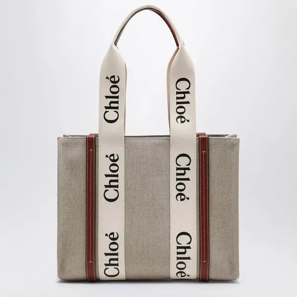 Chloé Woody Medium Tote - Beige
