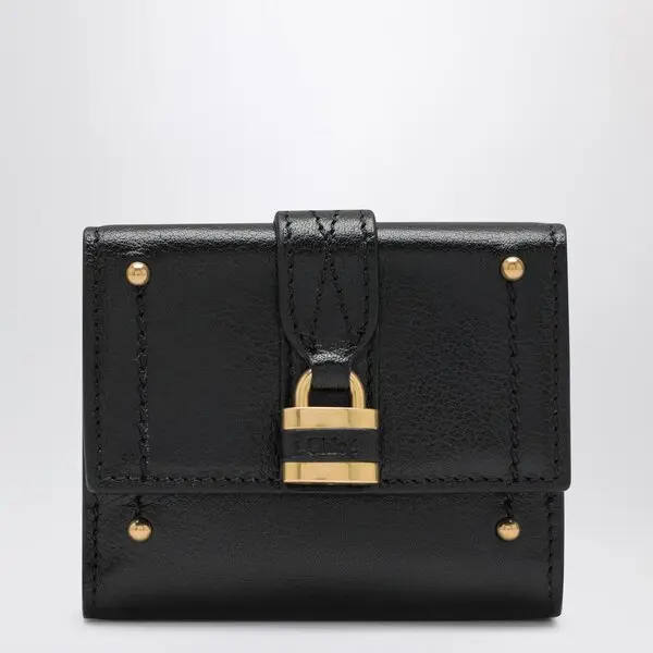 Chloé Mini Paddington Trifold Leather Wallet - Black