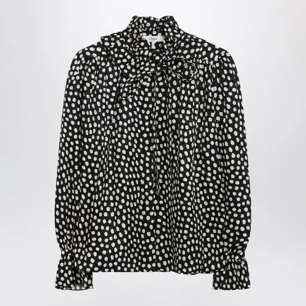 Chloé Polka Dot Silk Blouse