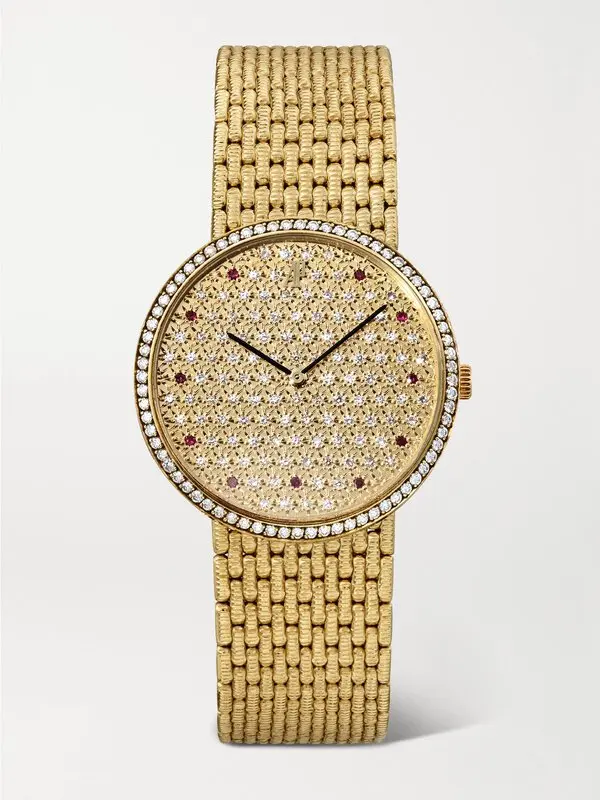 STEPHANIE WINDSOR Vintage 1980s Audemars Piguet 18-karat Diamond, And Ruby Watch - Gold