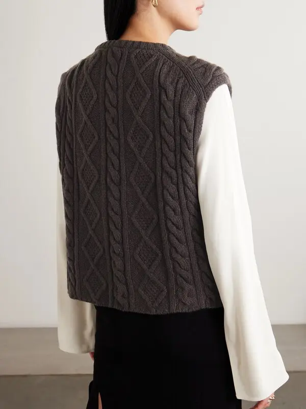 Johnstons Of Elgin Cable-knit Cashmere Tank