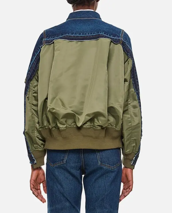 Sacai Denim And Nylon Twill Jacket