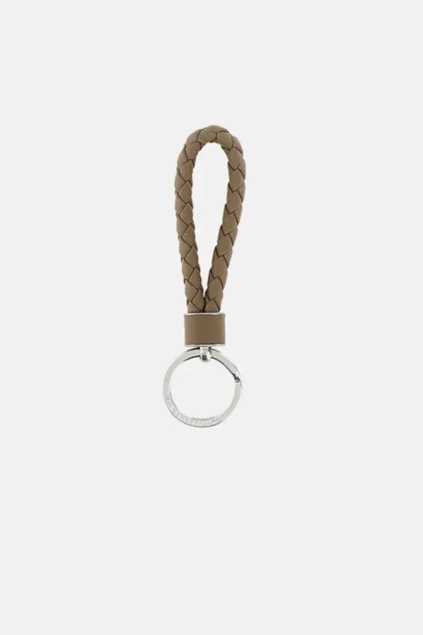 Bottega Veneta Woven Keychain - Grey