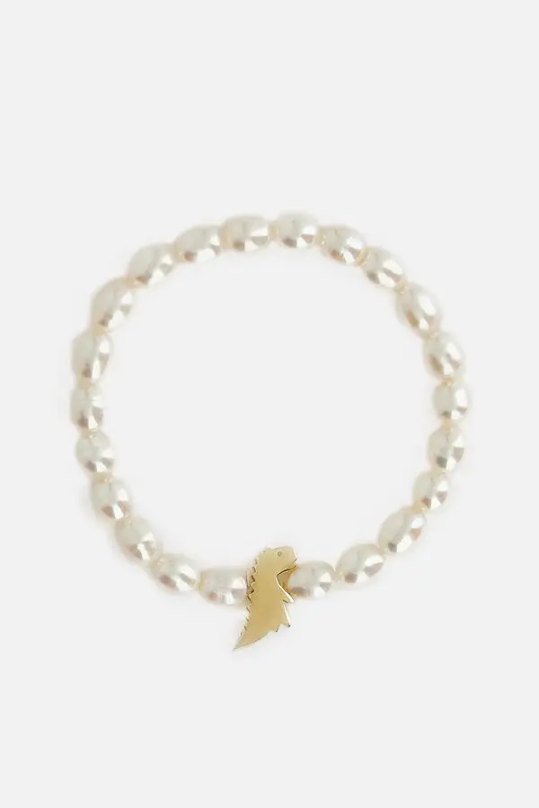 ALIITA Dino Bold Pearl Bracelet - White
