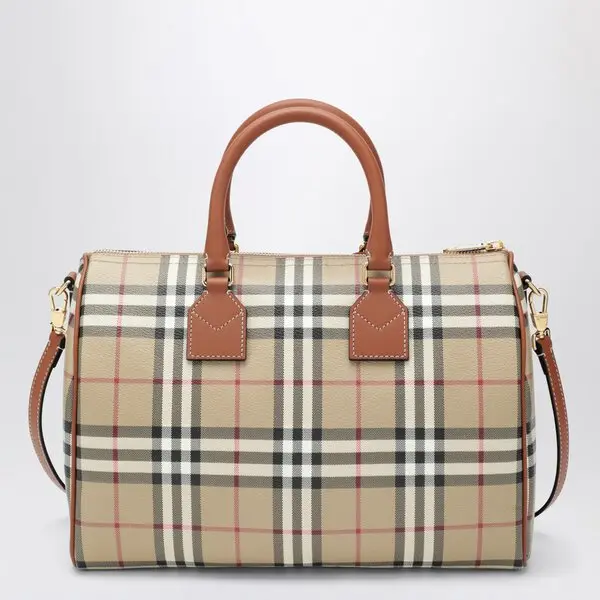 Burberry Check Pattern Bowling Bag
