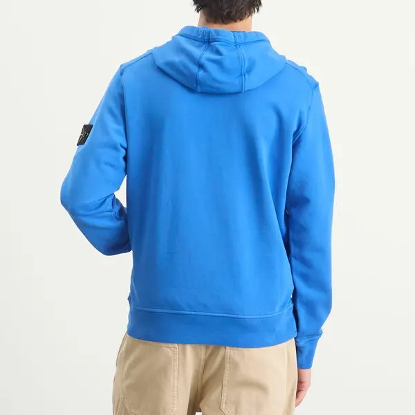 Stone Island Garment-dyed Hoodie - Bright Blue