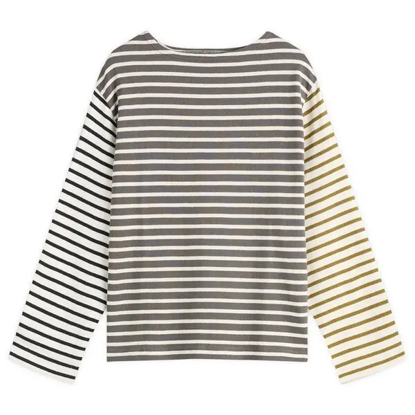 BEAMS Elbow Patch Basque Long Sleeve T-shirt