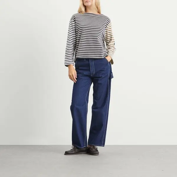BEAMS Elbow Patch Basque Long Sleeve T-shirt