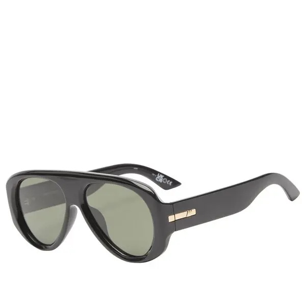 Le Specs Dream Boat Aviator Sunglasses - Black/khaki Mono Polarized