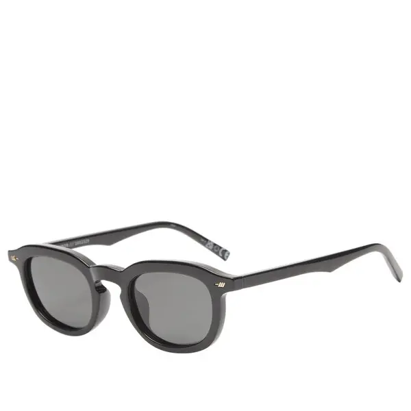 Le Specs Heart Throb Round Sunglasses - Black/light Brown Mono