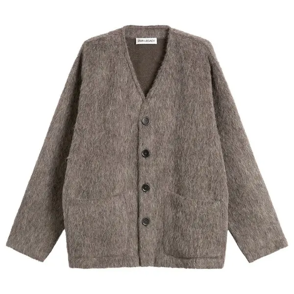 Our Legacy Hairy Wool Cardigan - Mole