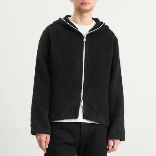Our Legacy Hairy Wool Full Zip Hooded Jacket