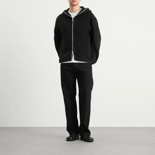 Our Legacy Hairy Wool Full Zip Hooded Jacket
