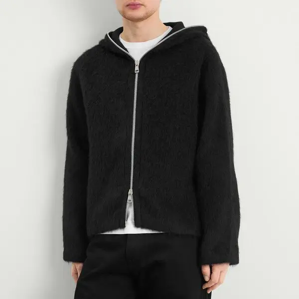 Our Legacy Hairy Wool Full Zip Hooded Jacket