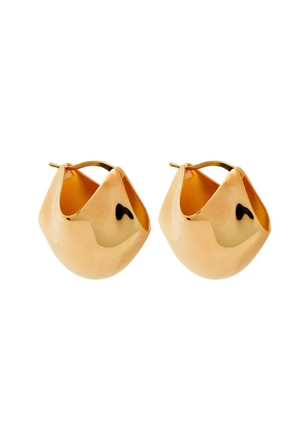 Khaite Lotus Medium 18kt-plated Earrings - Gold