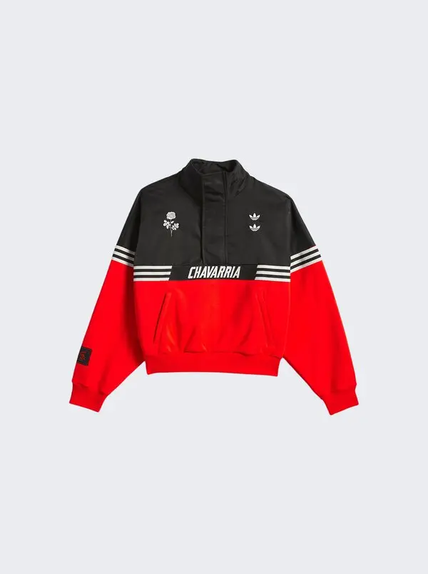 Adidas X Willy Chavarria Mixed Material Half-Zip And Red - Black