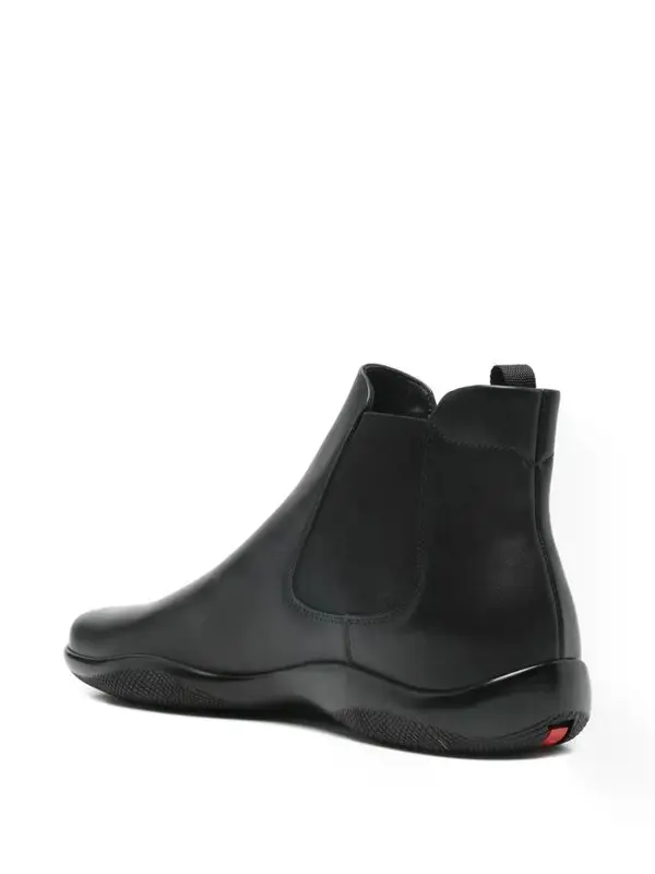 Prada Pull-tab Leather Chelsea Boots